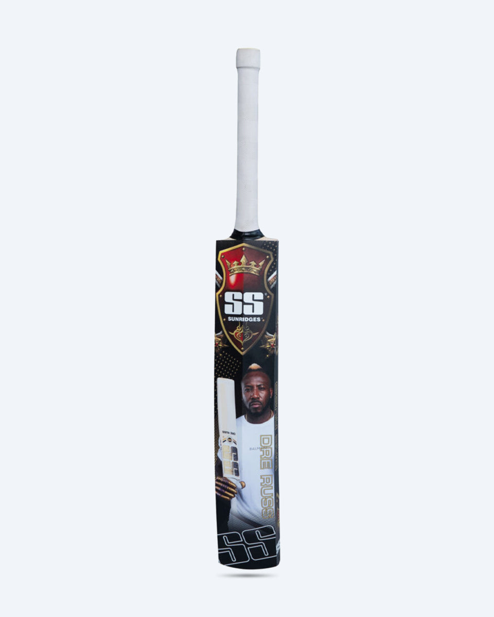 SS Dre Russ Full Sticker Kashmir Willow Cricket Bat – 22 Yards